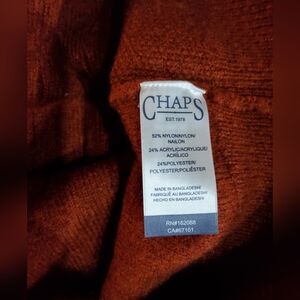 Chaps | Sweaters | Chaps Rust Cable Knit Cardigan With Large Buttons ...